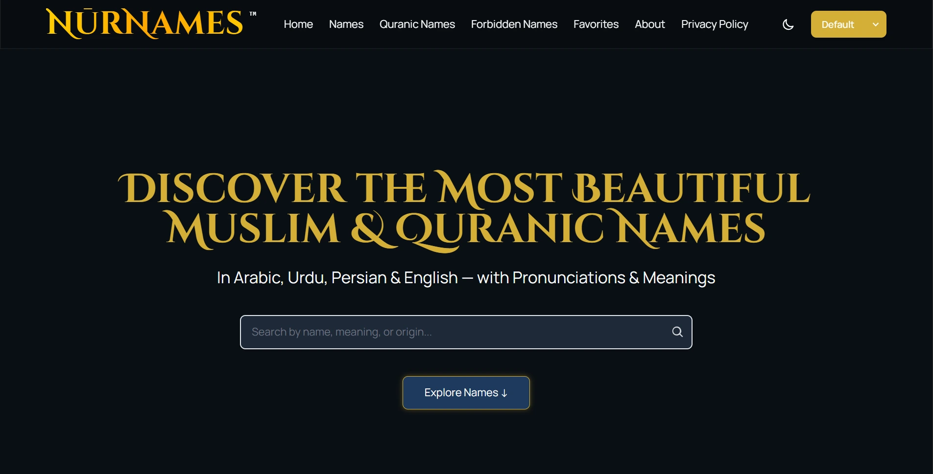 NūrNames | 4000+ Islamic Baby Names with Quranic References | Muslim ...